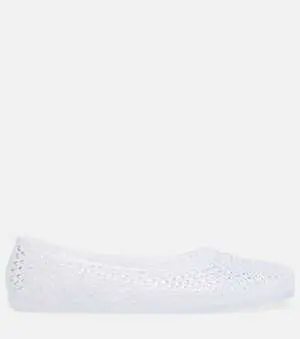 ANCIENT GREEK SANDALS Iro Fishnet Ballet Flats - Transparent