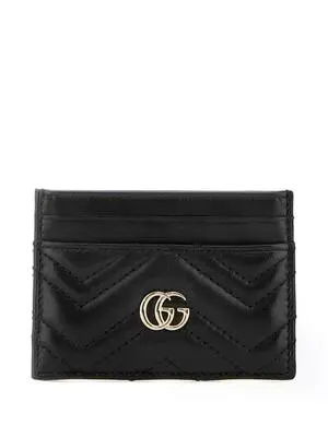Gucci Gg Marmont Leather Card Holder - Black