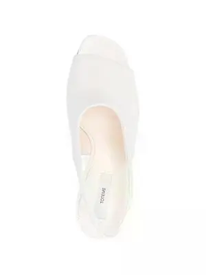 TOTEME Contour Naplack Slingback Sandals - White