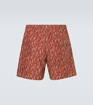 Canali Printed Swim Trunks - Brown