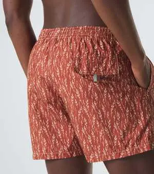 Canali Printed Swim Trunks - Brown