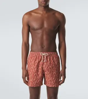 Canali Printed Swim Trunks - Brown