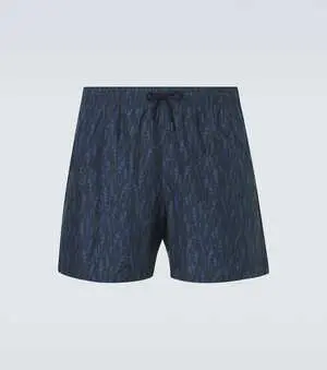 Canali Printed Swim Trunks - Blue