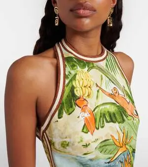 ALEMAIS Toucan Tango Cotton Minidress - Multicoloured