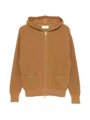 LARDINI Zip-up Knit Hoodie