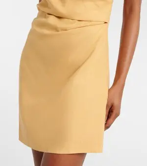 Faithfull The Brand Simona One-shoulder Linen Minidress