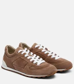 Brunello Cucinelli Runner Suede Sneakers - Beige