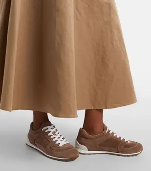 Brunello Cucinelli Runner Suede Sneakers - Beige