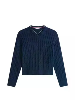 Tommy Hilfiger Cable-knit V-neck Pullover