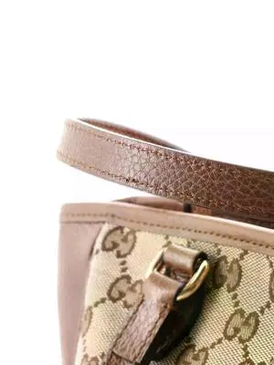 Gucci Bree Convertible Tote Gg Canvas With Leather Small Crossbody Bag - Brown