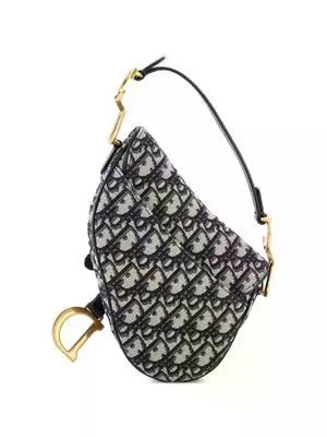 Dior Saddle Handbag Oblique Canvas Mini Shoulder Bag - Blue