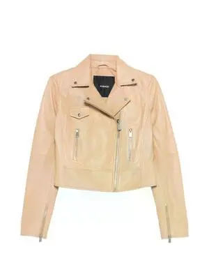 Pinko Zip-up Leather Jacket