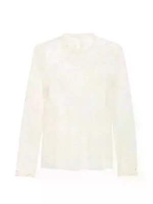 Alberta Ferretti Lace Floral Blouse