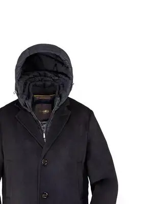 MOORER Hooded Button Coat
