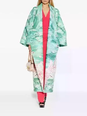 Balmain Floral-print Oversized Coat