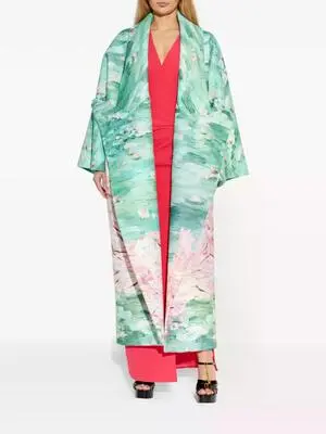 Balmain Floral-print Oversized Coat