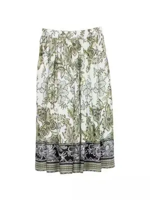 FAY Floral Midi Skirt
