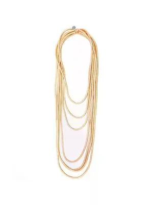 MARIA CALDERARA Tone Strand Necklace - Gold