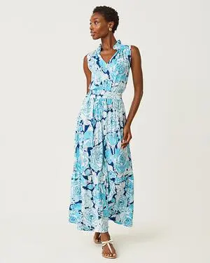 LILLY PULITZER Amiria Maxi Dress - Capri Blue Rosanna
