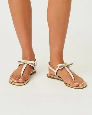 LILLY PULITZER Teighen Bow Sandal - Resort White