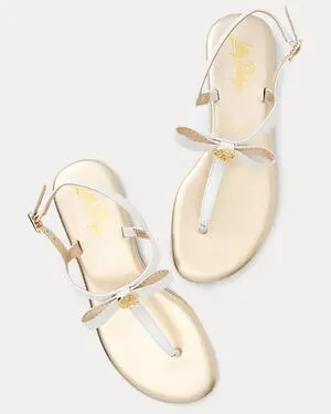 LILLY PULITZER Teighen Bow Sandal - Resort White