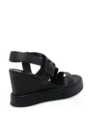 PALOMA BARCELO Buckle-closure Leather Wedge Sandals