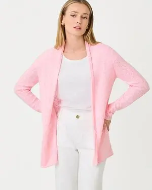 LILLY PULITZER Faretta Long Length Cardigan - Pink Muse