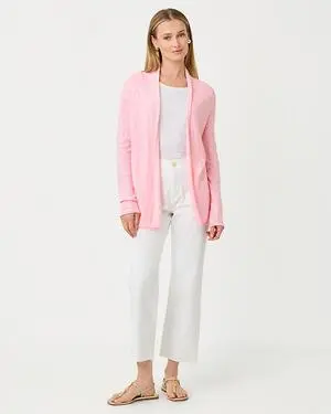 LILLY PULITZER Faretta Long Length Cardigan - Pink Muse