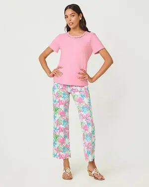 Lilly Pulitzer® Knit Top With Pearl Trim - Conch Shell Pink