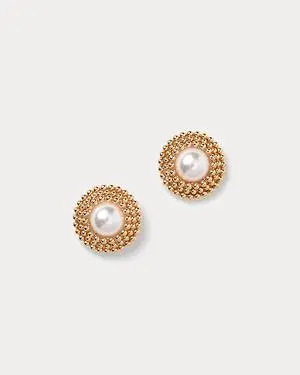 LILLY PULITZER Rosanna Stud Earrings - Resort White