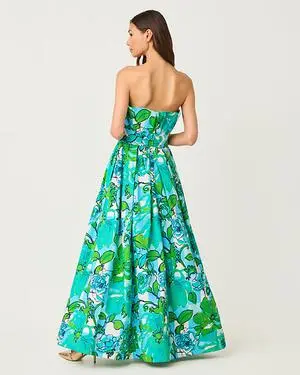 LILLY PULITZER Ivella Strapless Maxi Gown