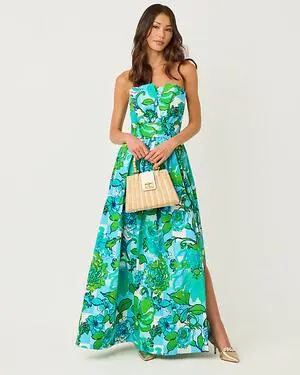 LILLY PULITZER Ivella Strapless Maxi Gown