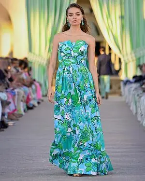 LILLY PULITZER Ivella Strapless Maxi Gown