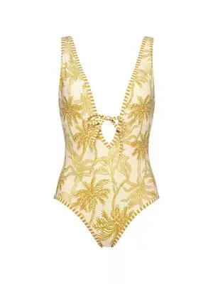 ERES Floral-print Swimsuit - Yellow