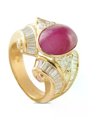 CHARLES KRYPELL Diamond And Ruby Ring - Gold