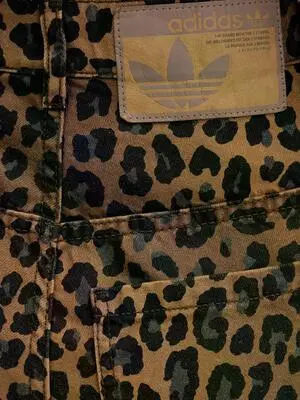 Adidas Leopard-print Wide Leg Jeans