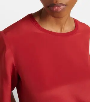 JOSEPH Rubin Silk Crepe Top - Orange