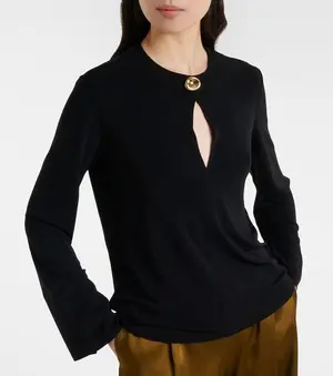 JOSEPH Fabiola Jersey Blouse