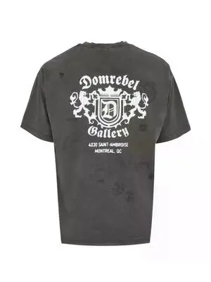 DOMREBEL Lion Crest Print T-shirt - Grey