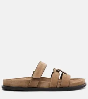 Tory Burch Ines Suede Sandals - Brown