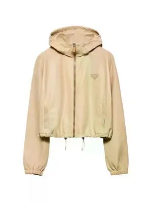 Prada Nappa Leather Hooded Jacket