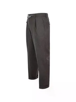 BARBA NAPOLI Roma Drawstring Trousers - Grey