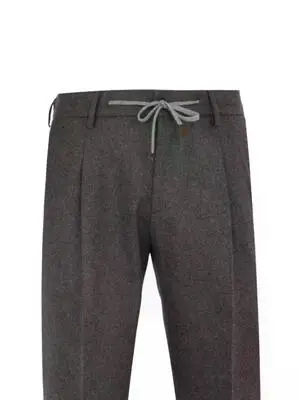BARBA NAPOLI Roma Drawstring Trousers - Grey