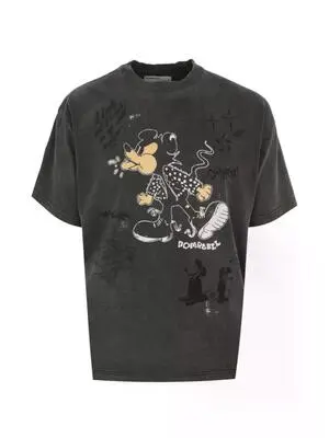 DOMREBEL Spit Cartoon-print T-shirt - Grey