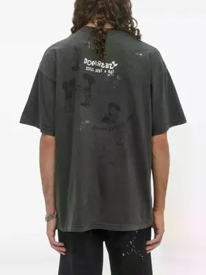 DOMREBEL Spit Cartoon-print T-shirt - Grey