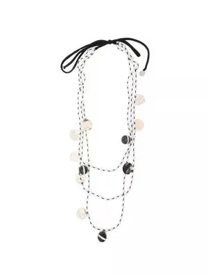 MARIA CALDERARA Disc Beaded Necklace - White