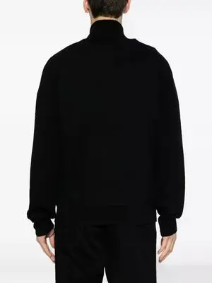 BOSS Zip-up Wool Cardigan
