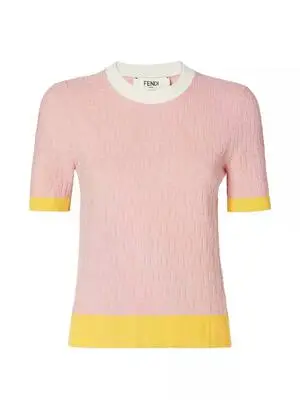 Fendi Logo-pattern T-shirt - Pink