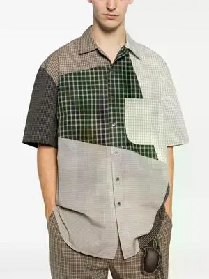 SONG FOR THE MUTE Pachecked-pattern Shirt