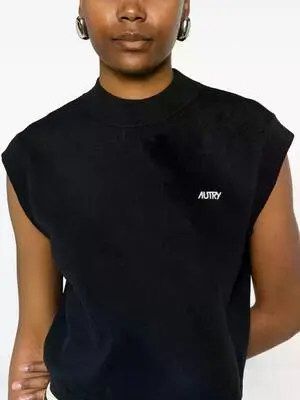 AUTRY Ribbed Knit Vest - Blue